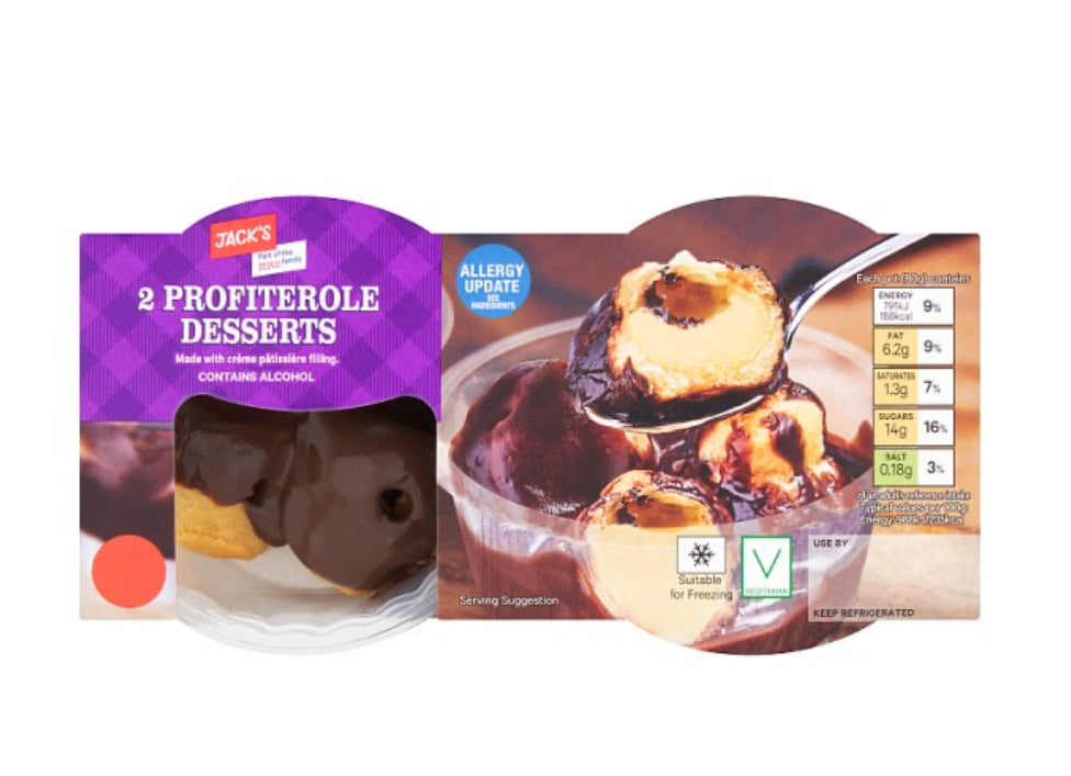 Jack’s Profiterole Desserts 2x80g – Premier Kirkconnel