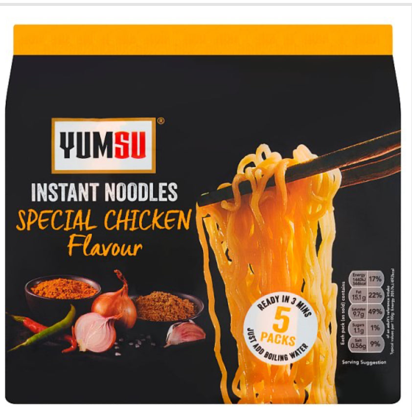 Yumsu Instant Noodles Special Chicken Flavour 5 x 70g – Premier Kirkconnel