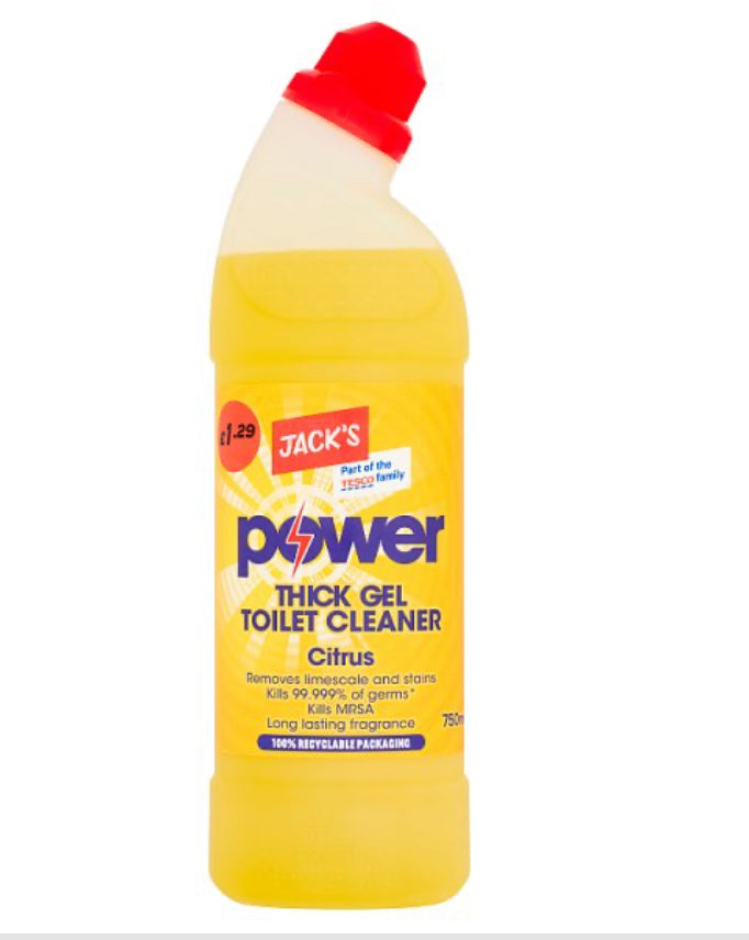 Jack's Power Thick Gel Toilet Cleaner Citrus 750ml – Premier Kirkconnel