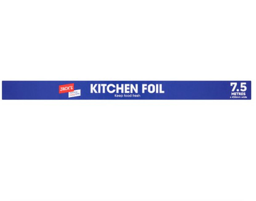 Jack's Kitchen Foil 7.5 Metres x 450mm Wide – Premier Kirkconnel